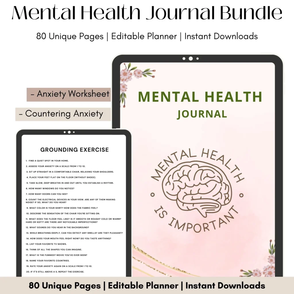 Mental Health Journal Bundle for Commercial Use Printable Journal and ...